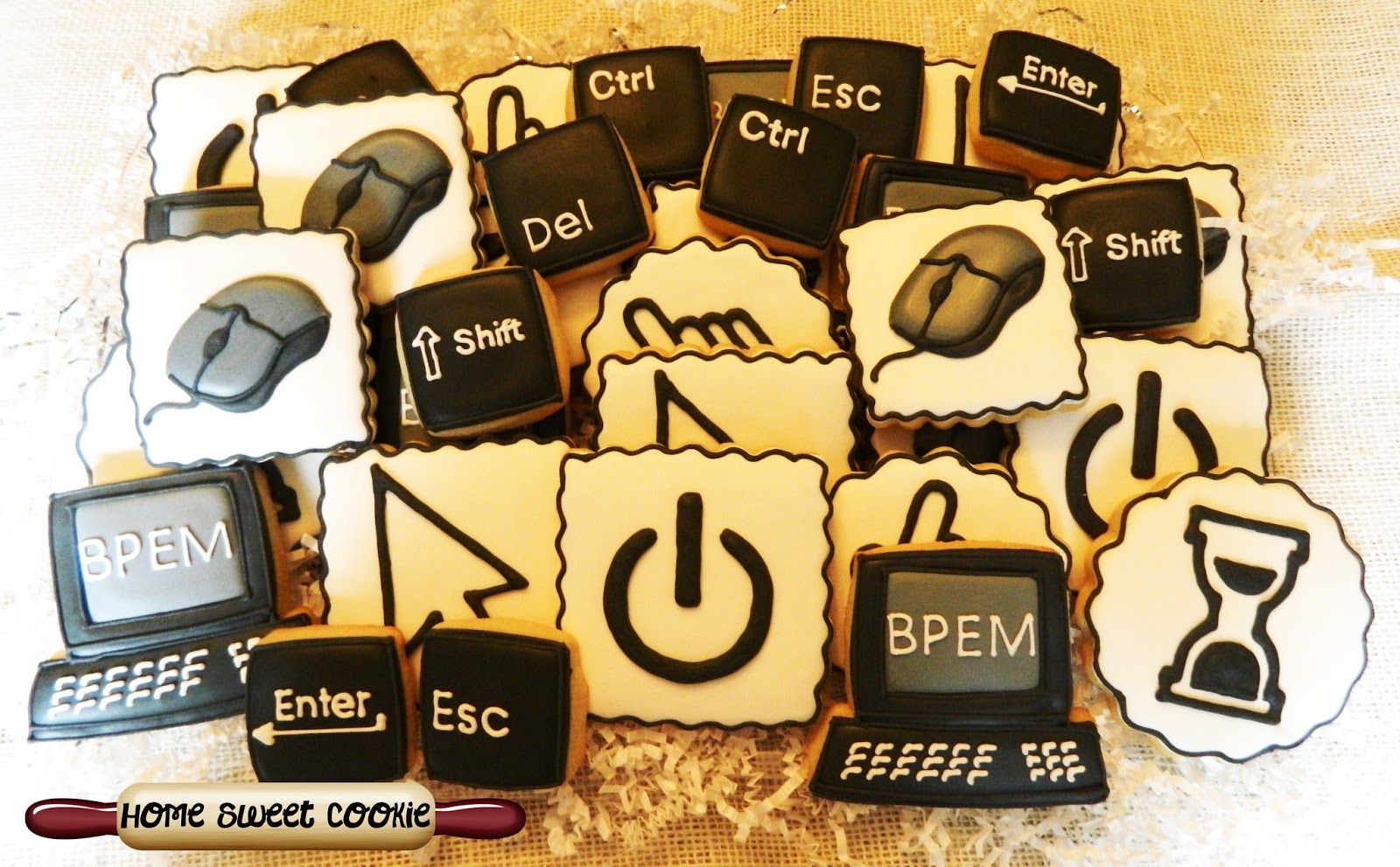 Home Sweet Cookie: Computer themed cookie platter!