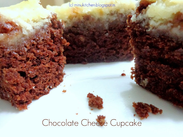 Chocolate Cheese Cupcake ~ Minu's Kitchen