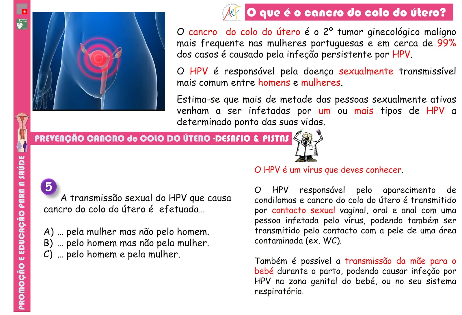 PREVENÇÃO DO CANCRO COLO DO ÚTERO: 3- VERRUGAS E O HPV