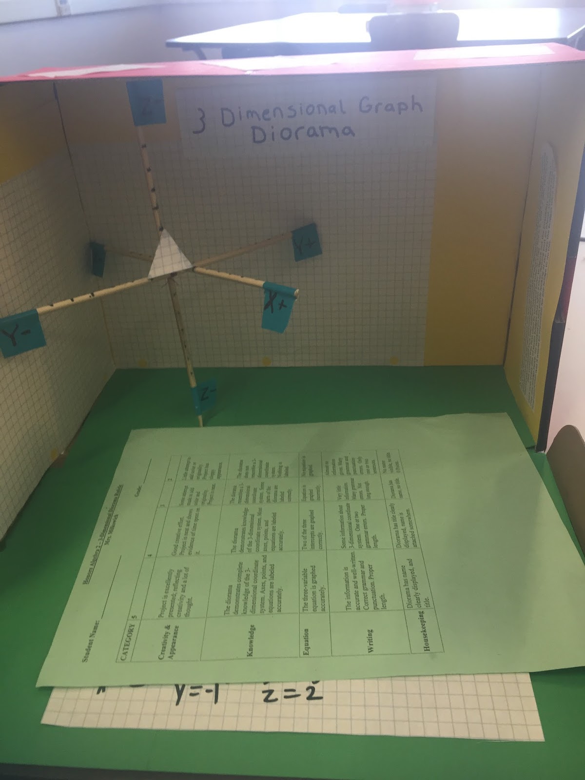 I Teach Math....: 3 Dimensional Graph Projects = awesome!