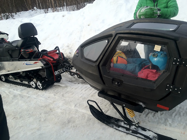 Fam Och in the Yukon: Snowmachining + Remote Cabin + Melting Lake ...