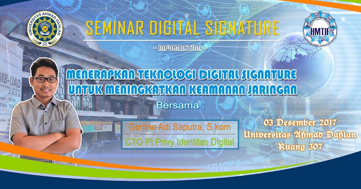 Contoh Bener / Sepanduk Seminar IT menarik file PSD - klik kanan learn ...