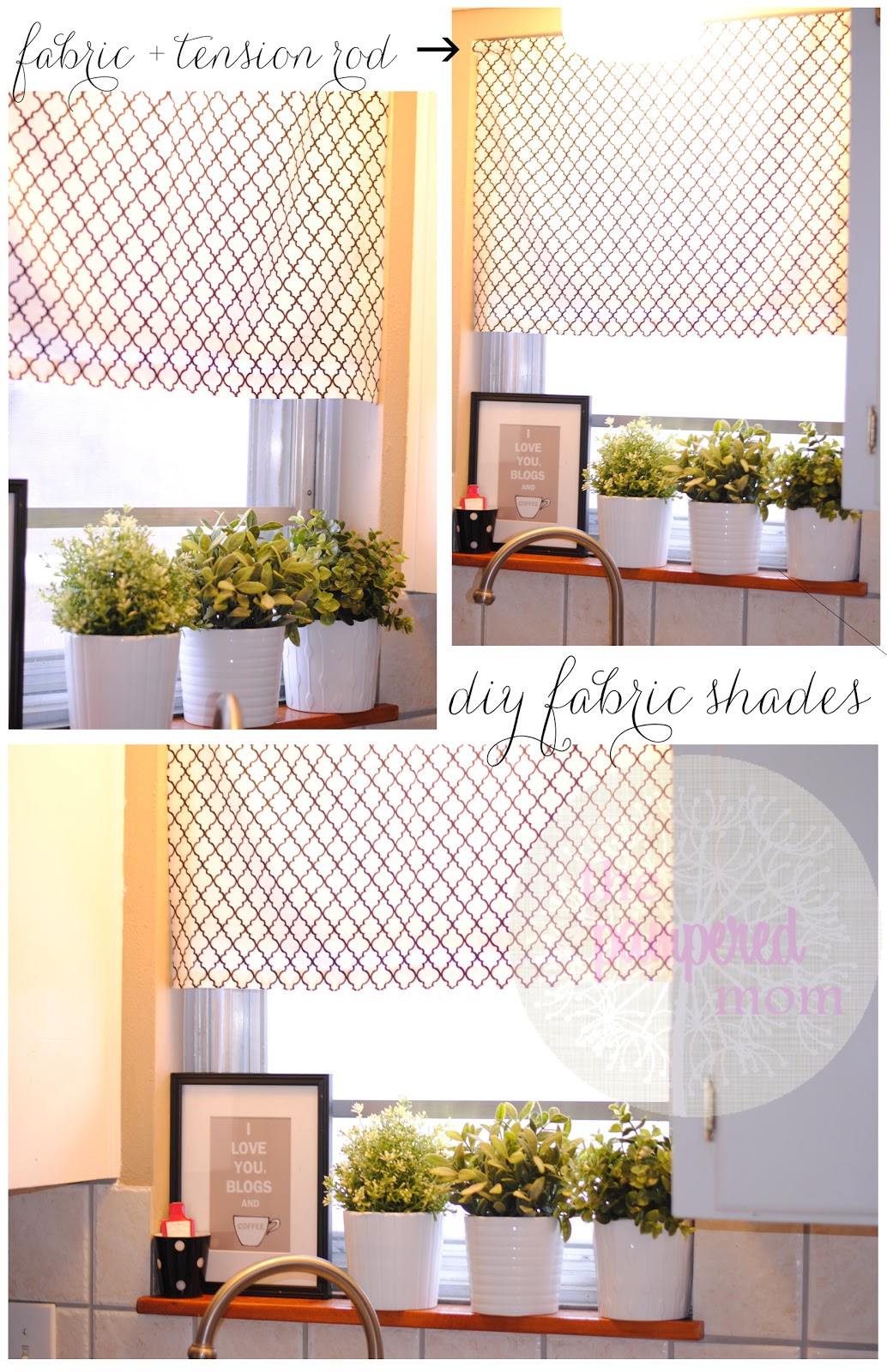 The Pampered Mom: Pampered Mom's DIY Fabric Shades