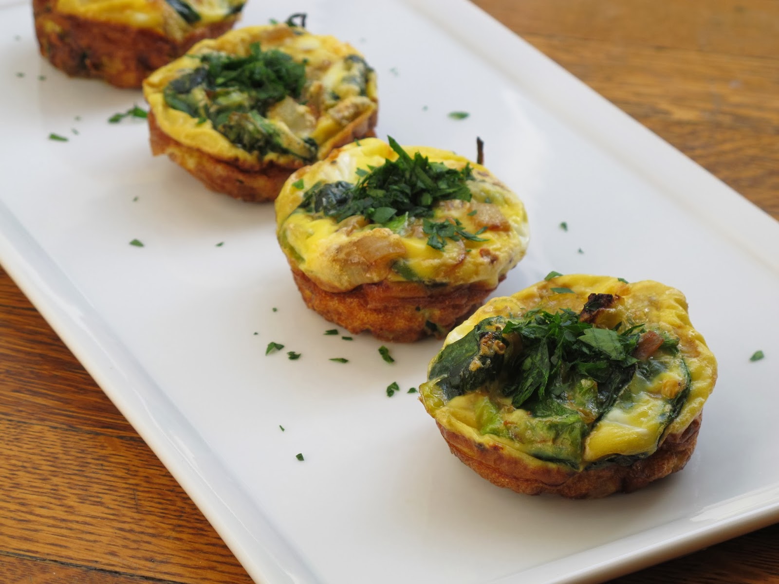 Kitchen Sink Diaries: Mini Spinach & Onion Frittatas