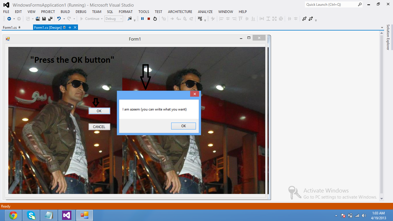 How to make pop up message in c# - Mesh Software