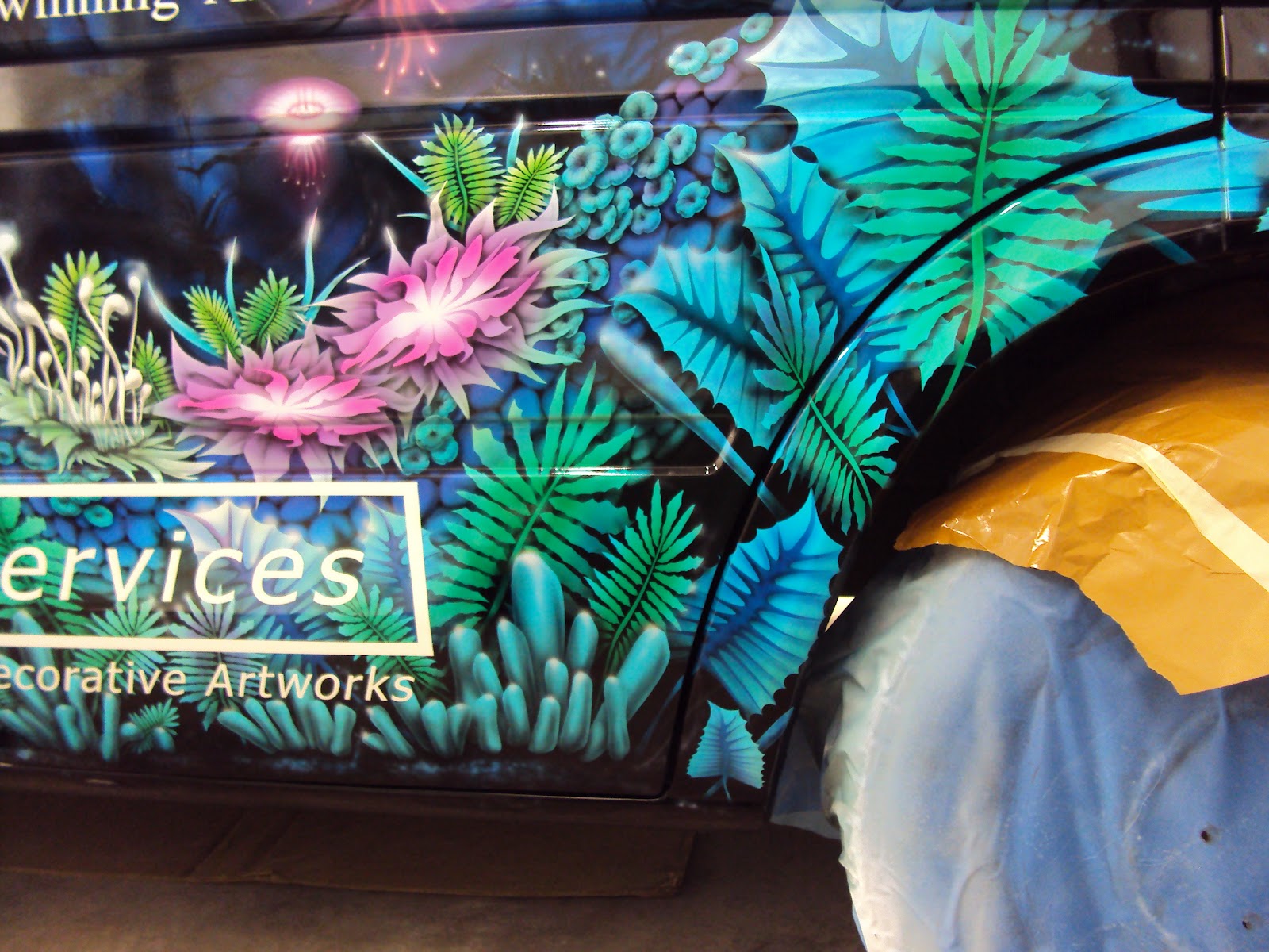 custom paint in chesterfield: PERCYS BADBRUSH DEZIGNS Van is finished ...