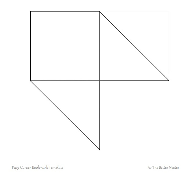 The Better Nester: How To Make A Page Corner Bookmark: Paper Edition!