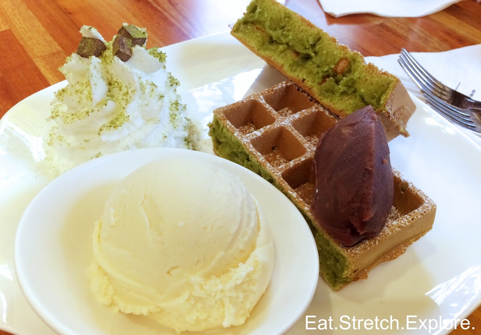 [Seoul - Edae] Man's Waffle Coffee (Green Tea Waffle)