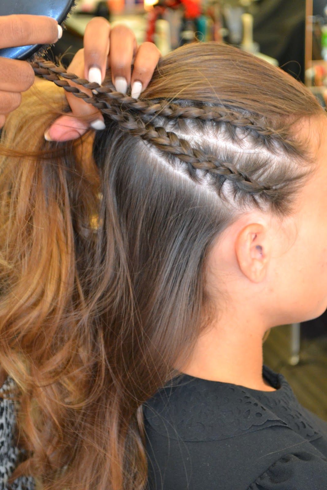 beauty girl musings: hair therapy {how-to}: Tri-look Ponytail