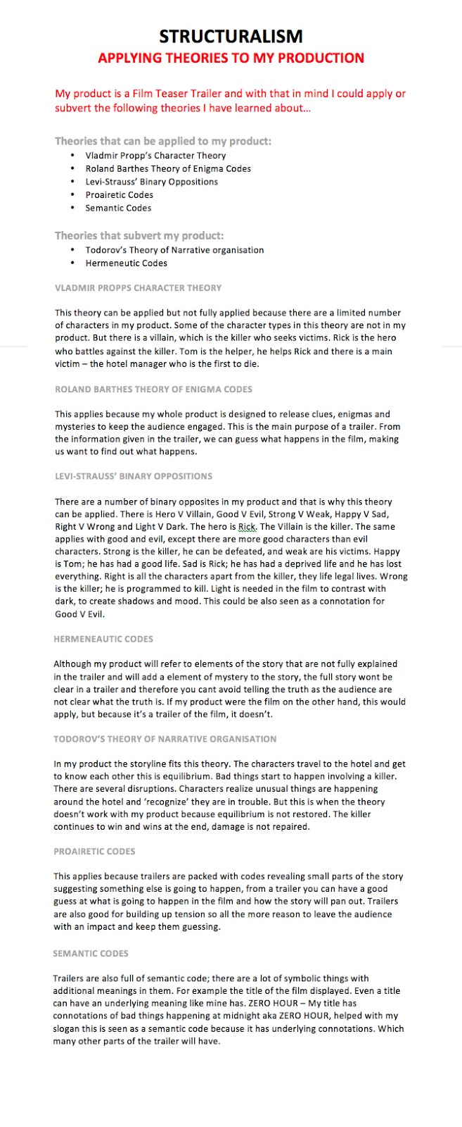 MOVIE TEASER TRAILER (Research & Planning): 35) STRUCTURALISM AND MY ...