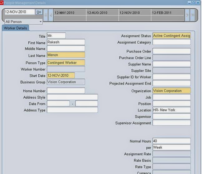 Oracle Applications Oracle Contingent Worker Contractor Setups And Process