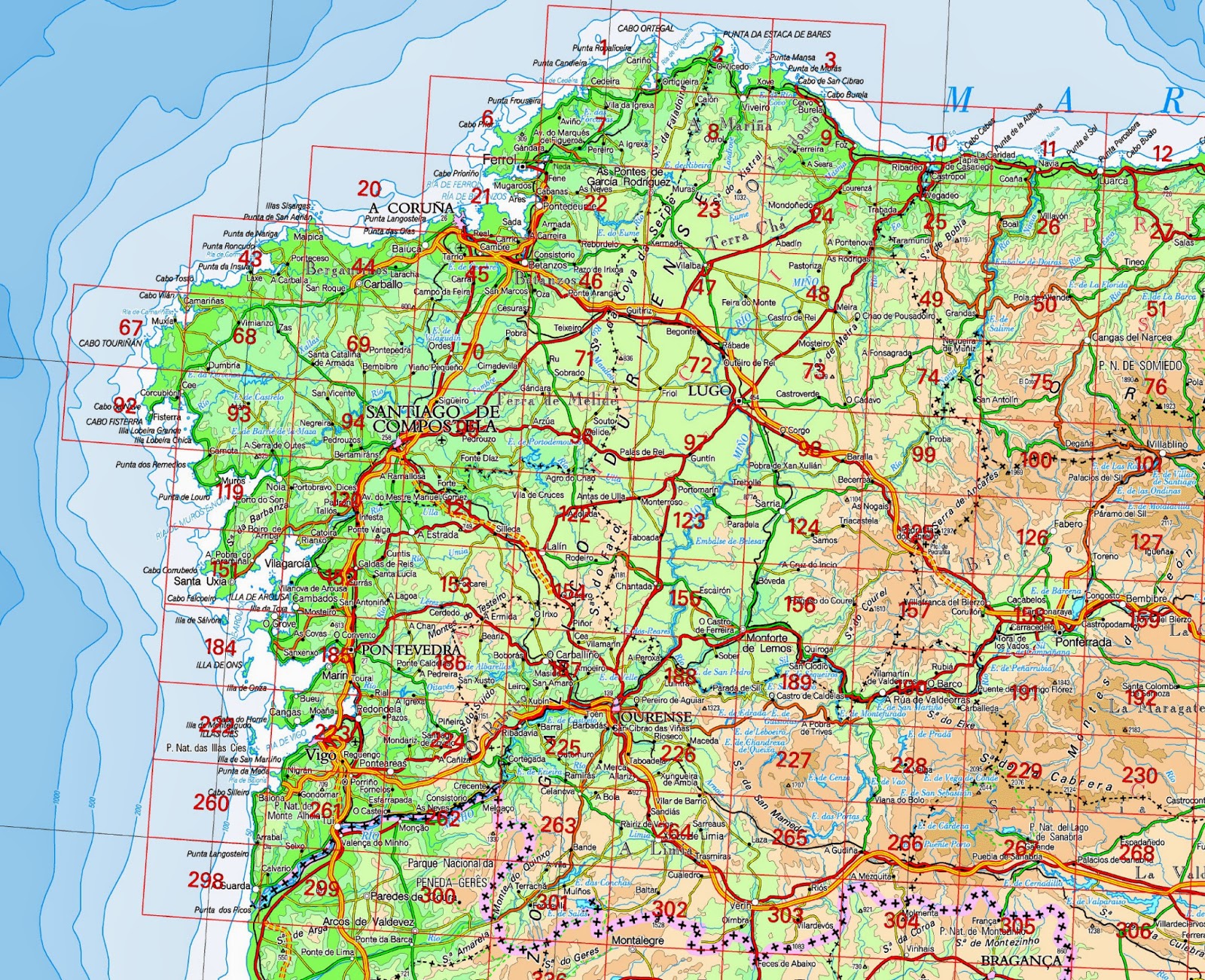 84 Charing Cross Road: IGN - GALICIA & ESPAÑA - Cuadrícula - - Photo by ...