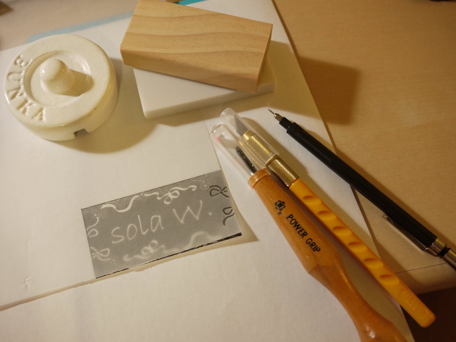 Original Functional Vegan Handmade Bag: Eraser Carving / How to make ...