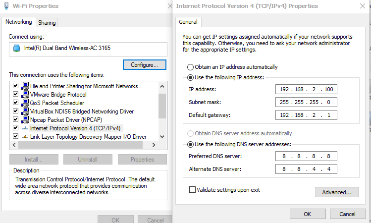 T N W: How to give ip address manually in windows pc