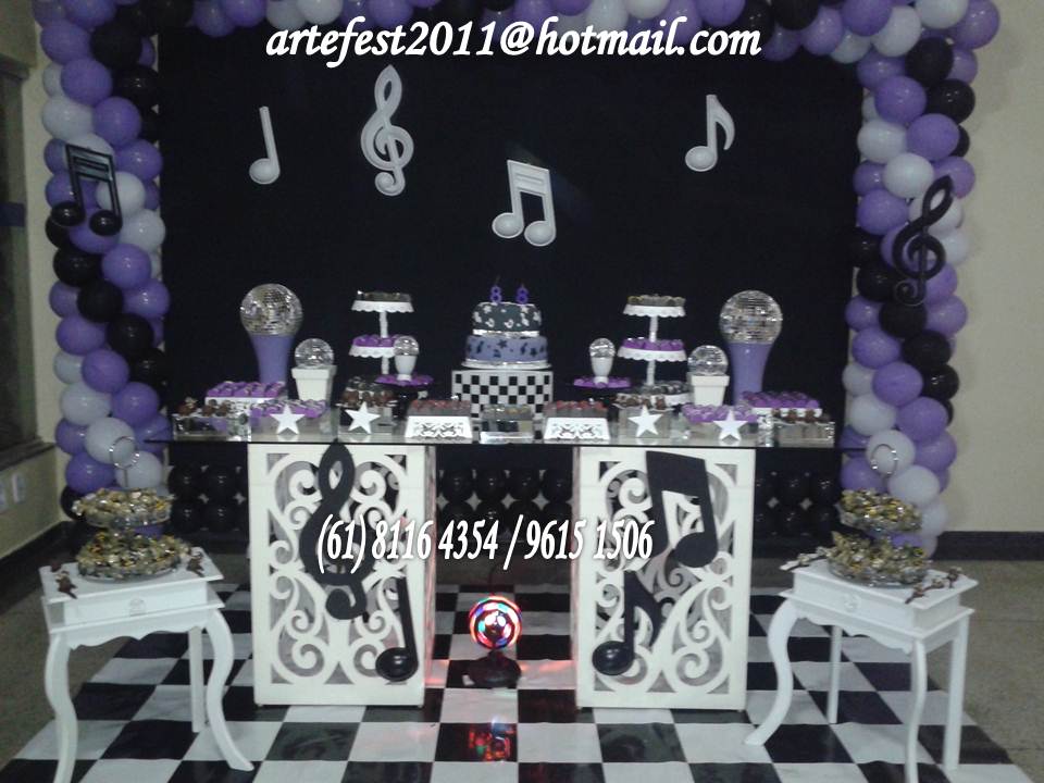 ARTEFEST - DECORAÇÃO DE FESTAS EM GERAL : Tema Balada - Mesa provençal