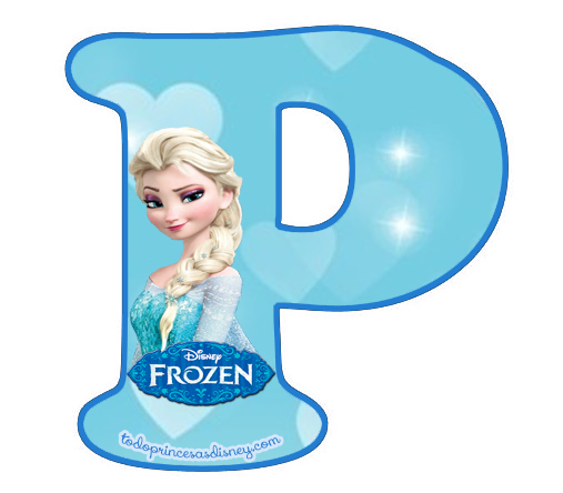 Frozen Elsa Alphabet with Hearts. Abecedario de Elsa de Frozen con ...