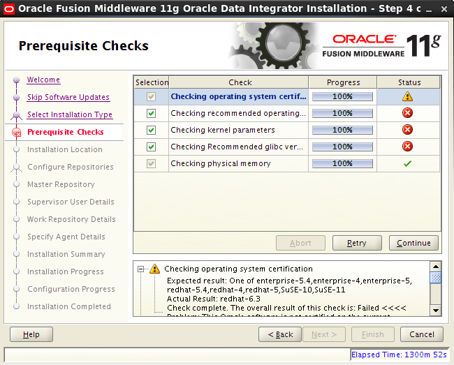 Johan Louwers Tech Blog Oracle Data Integrator Failed Checking Operating System Certification