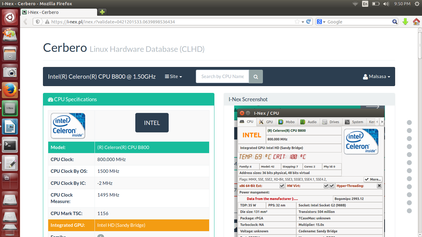 I Nex An Advanced Cpu Z Hardware Utility For Linux