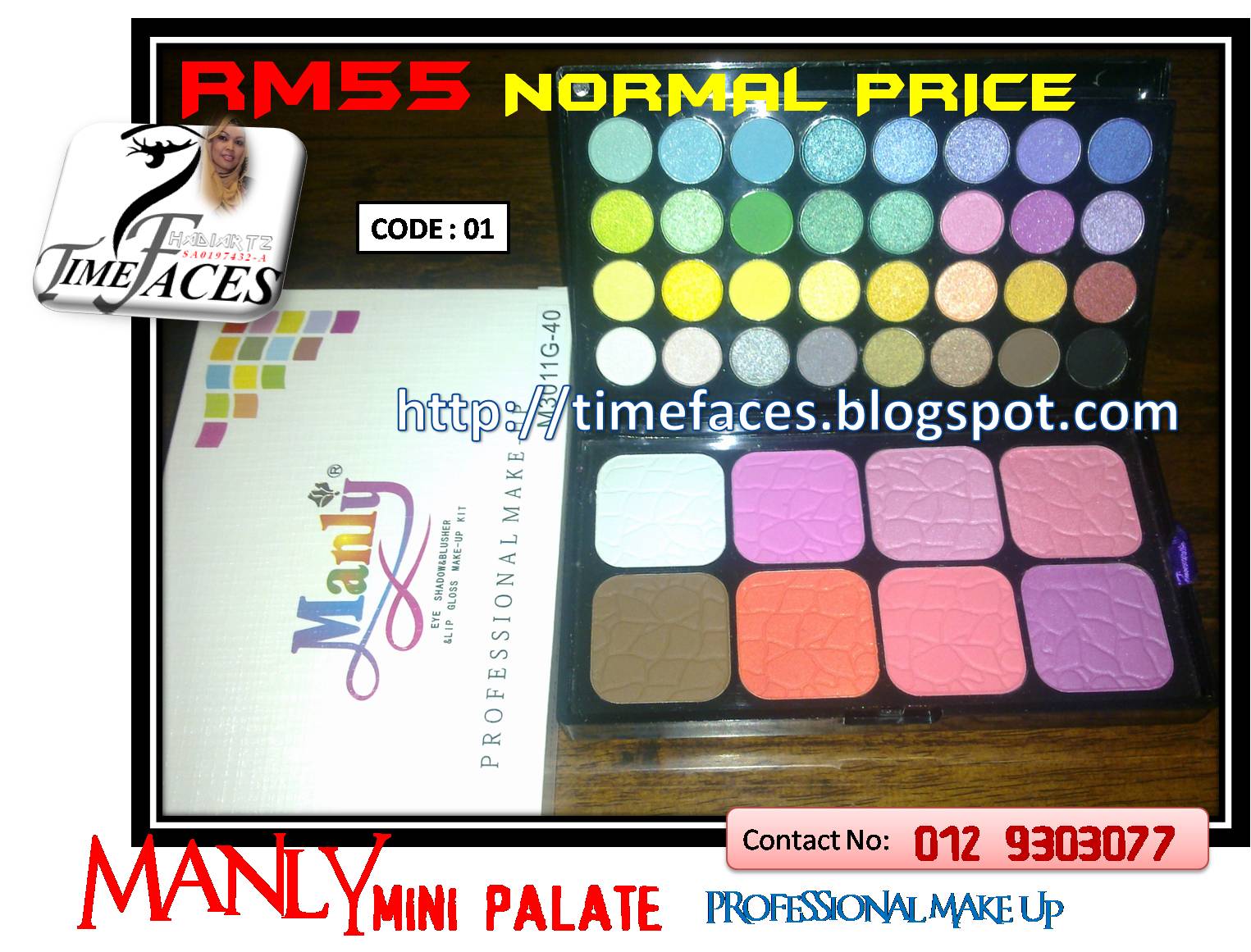 Salam Kecantikkan !: MANLY brand (mini Palate -Blusher+Eyeshadow)