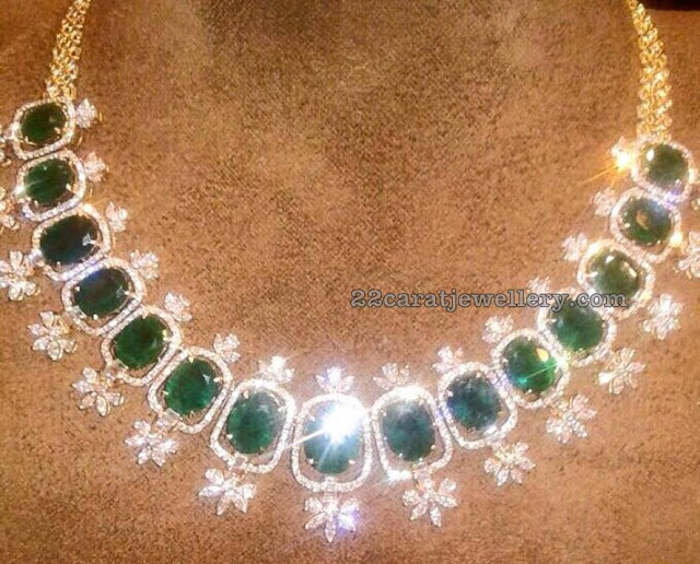 Pretty Emerald Necklace by Parnicaa - Jewellery Designs