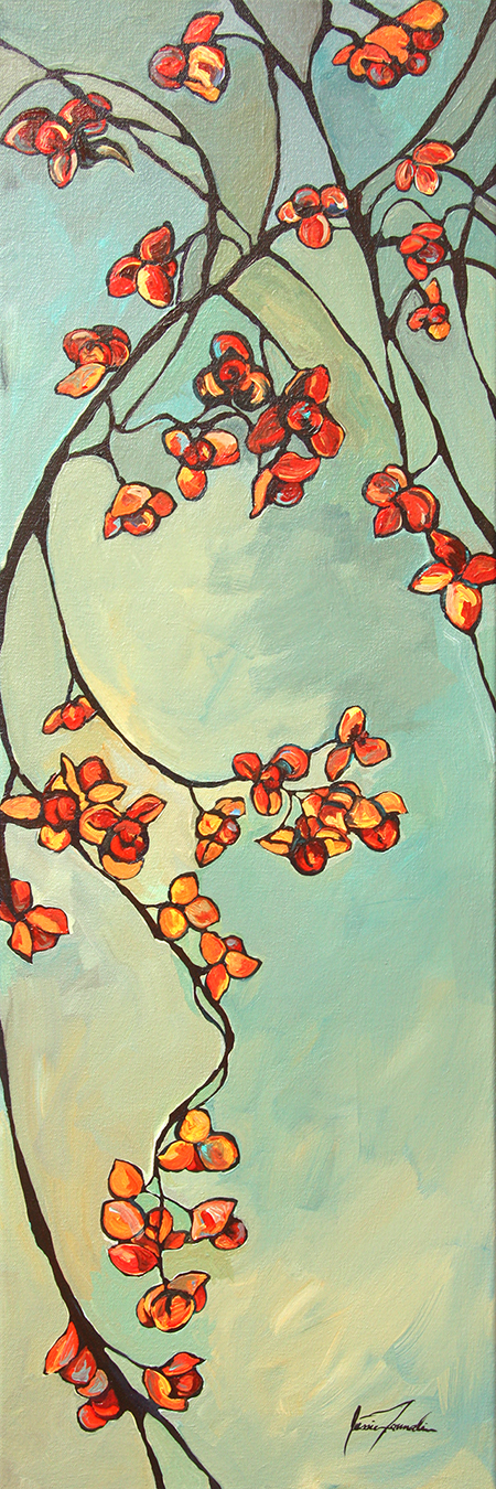 Jessie Townsdin Stolzman works in paint: Bittersweet Branch *sold
