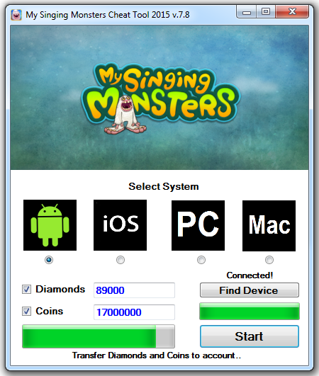 My Singing Monsters Diamonds and Coin Cheat 2015 - welcome