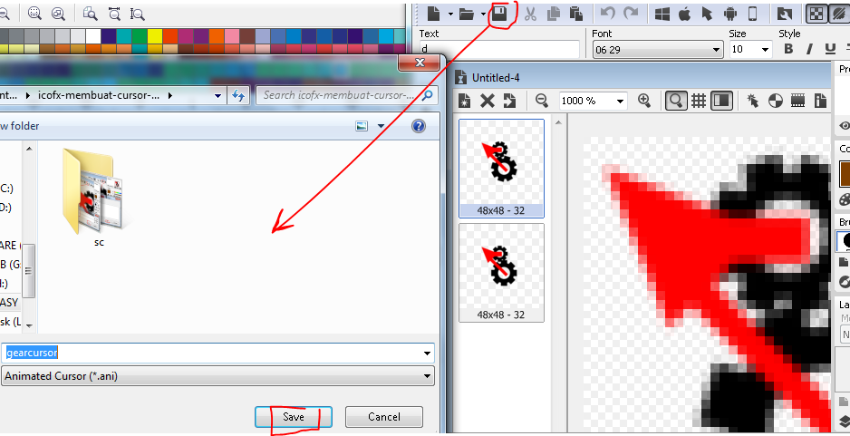 IJO GRAFIS: Tutorial Membuat Cursor Animasi Gear untuk Windows ...
