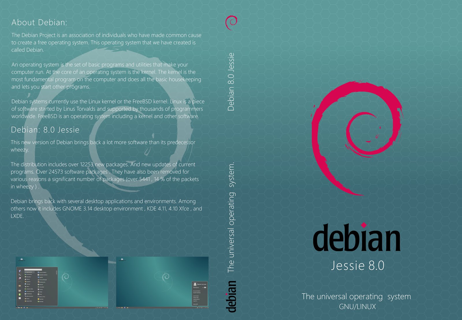 Debian 8.0 Jessie CD cover