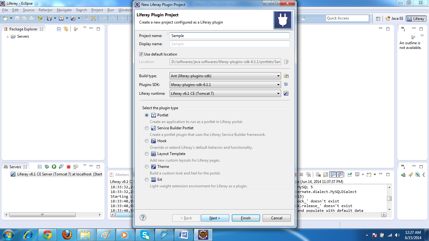 Java Easy For You How To Create A New Liferay Project In Eclipse
