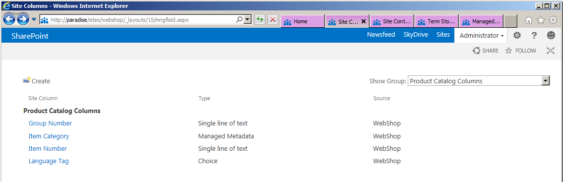SharePoint 2013 Preview - Product Catalog site template