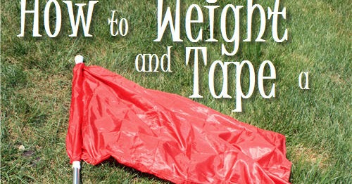 Condo Blues: How to Add Weights and Tape to a Color Guard Flag