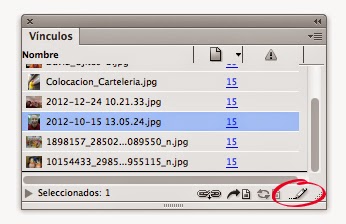 Espacio de trabajo: Panel vínculos