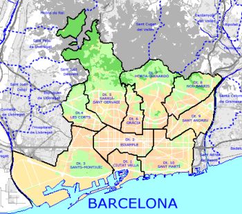 Barcelona Tourism Map Regional | Map of Spain Tourism Region and Topography