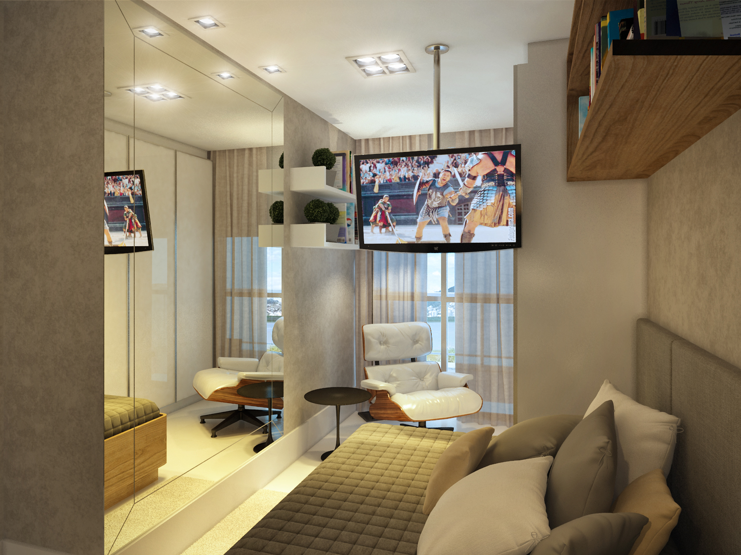 Construindo Minha Casa Clean: Decoração de Quartos de Casal com TV!