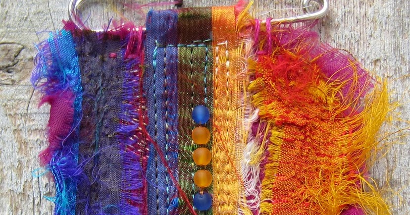 peaceofpi studio: Frayed Silk Brooch
