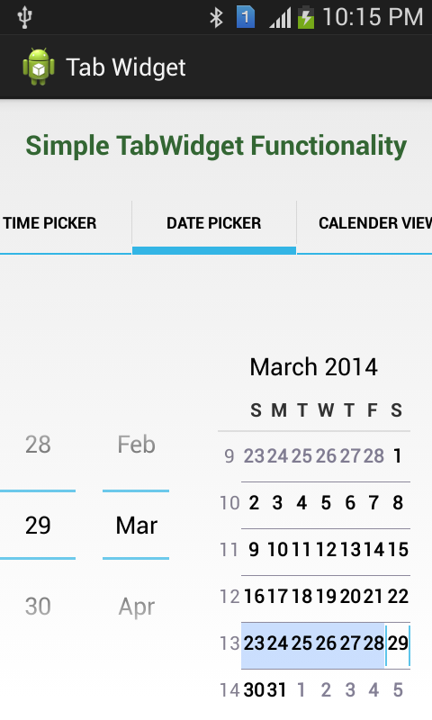 Android Application Development Beginner's Tutorial: TabWidget HorizontalScrollView ...