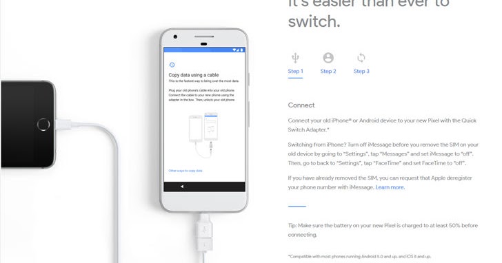 Google Switch Adapter facilita migração para os novos Pixel | Aberto ...