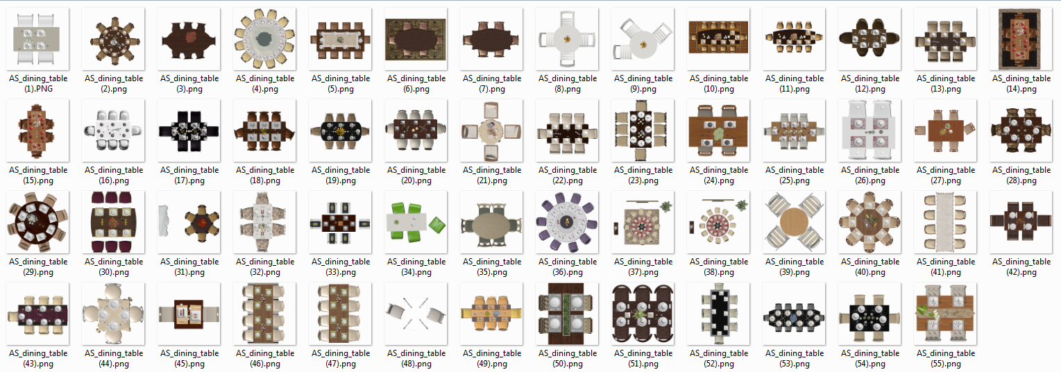 Top View Of The Dining Table