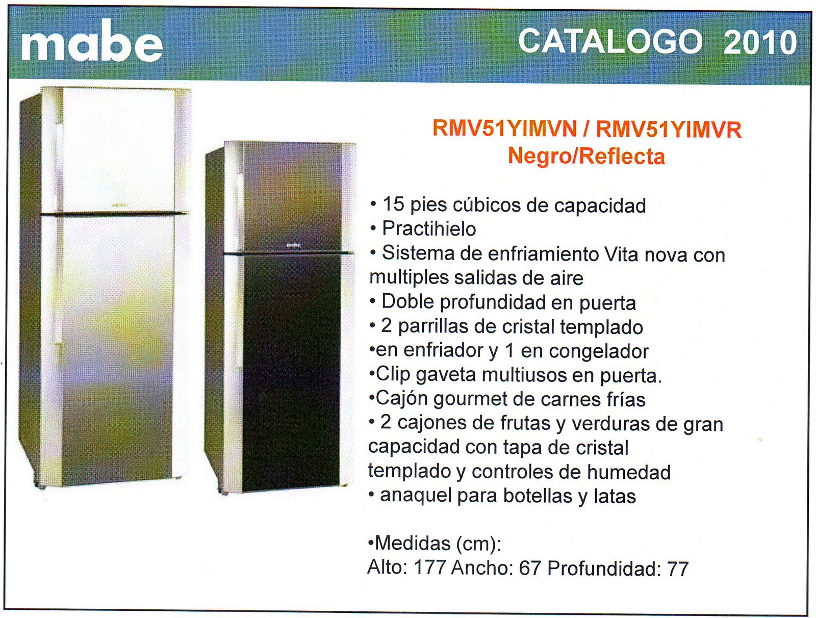 MUEBLERIA JORDY: CATALOGO - MARCA MABE