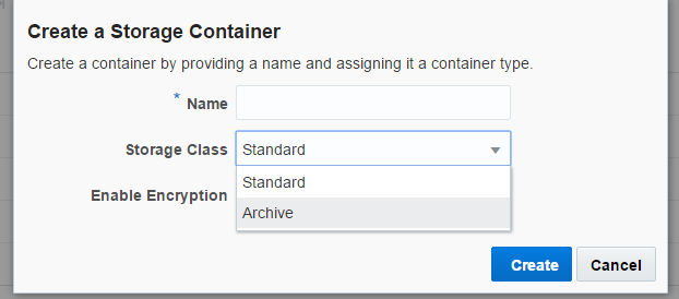 Kumaran's Blog: Creating Storage Containers for Backups/Archive using ...