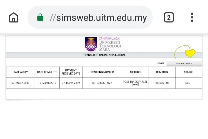 How to apply for the full transcript : for UiTM students