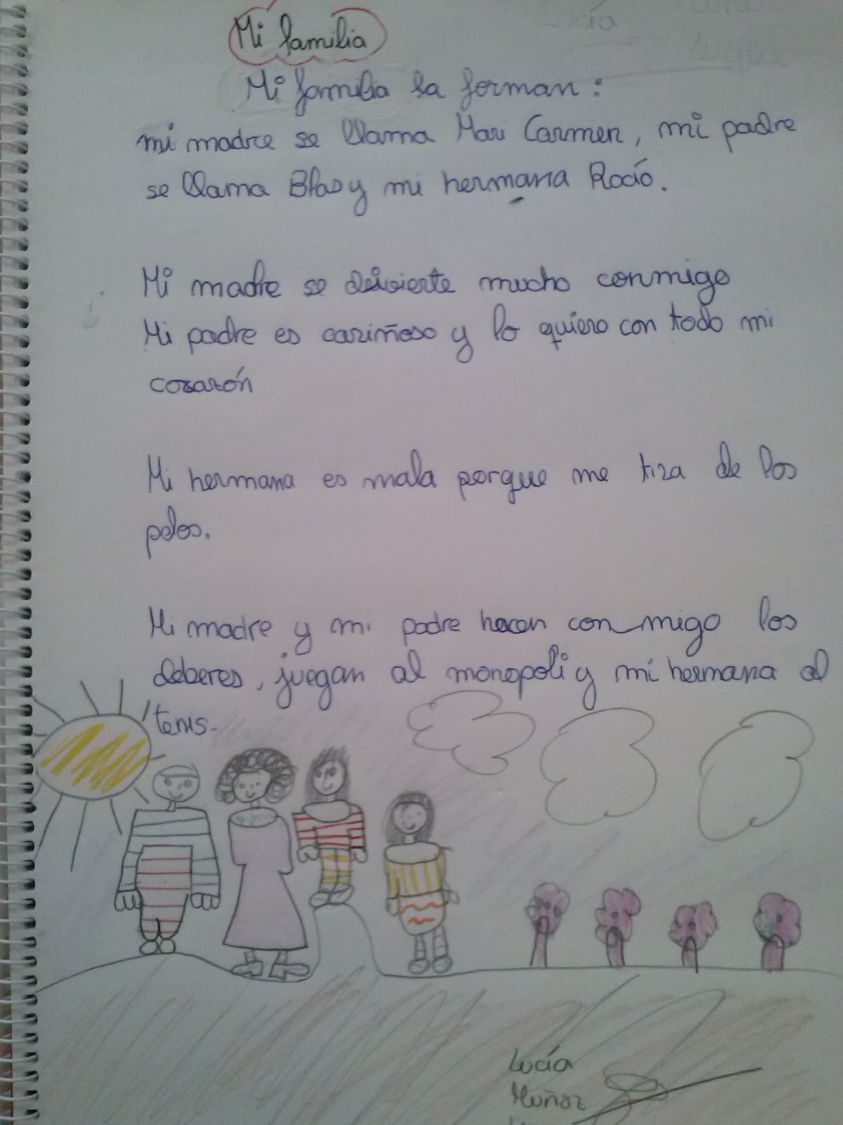 Aprendiendo: REDACCIÓN: "MI FAMILIA"