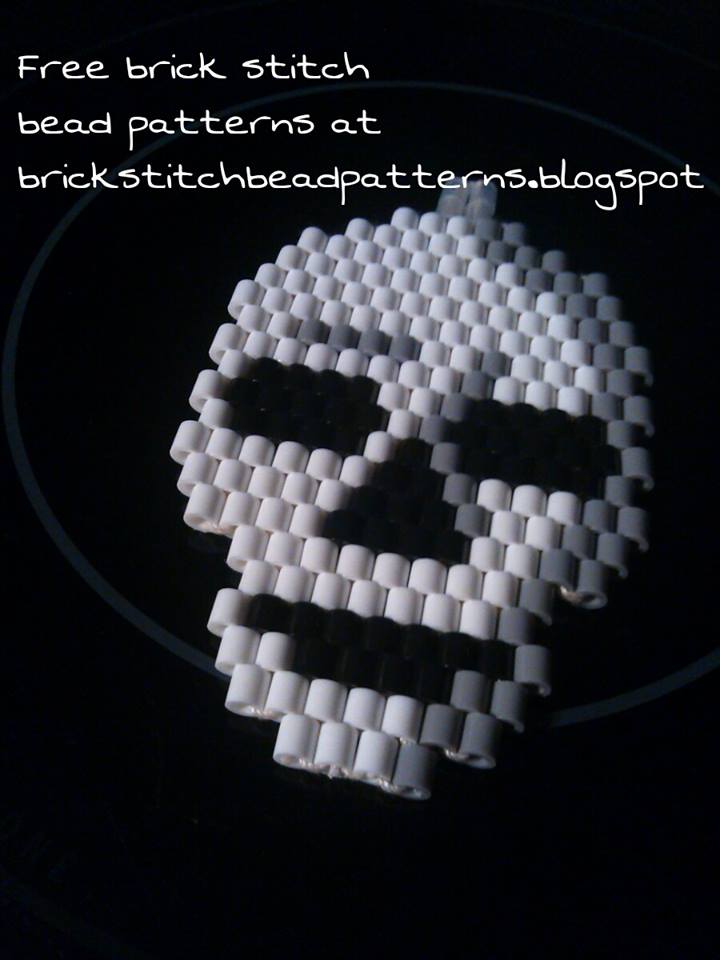 Brick Stitch Bead Patterns Journal: Human Skull Free Brick Stitch ...