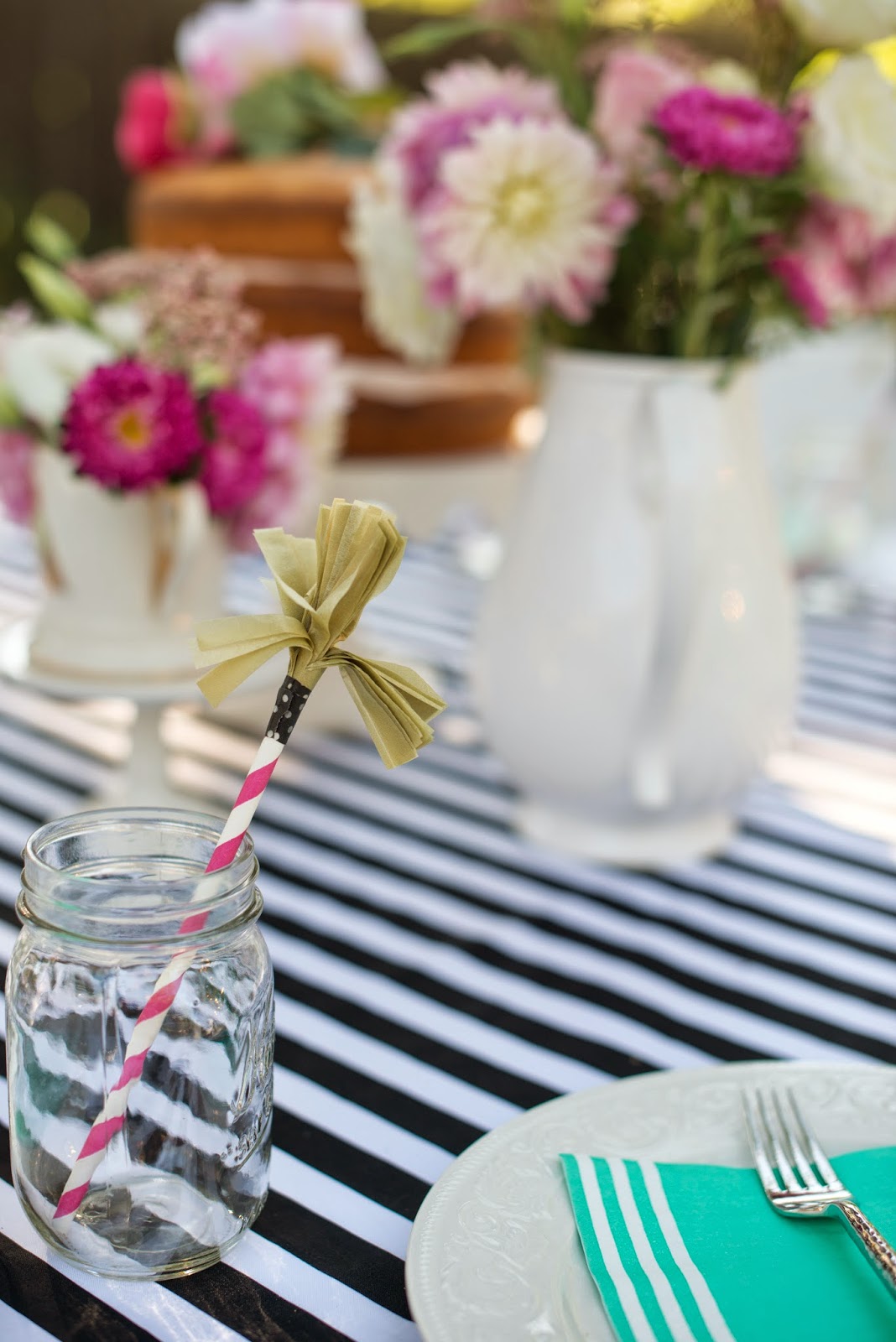 Domestic Fashionista: Tissue Paper Tassel and Paper Straw Drink Stirrer ...