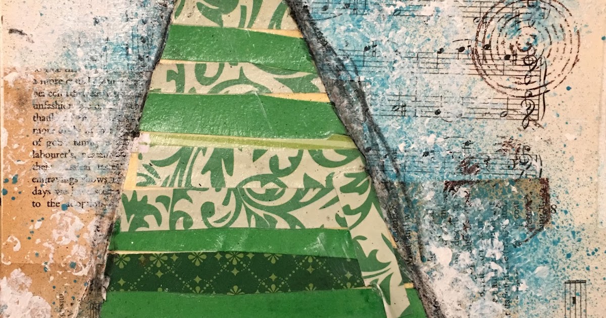 Art Room Britt: Christmas Tree Mixed-Media Collage