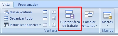 Capacitate Excel: Guardar área de trabajo