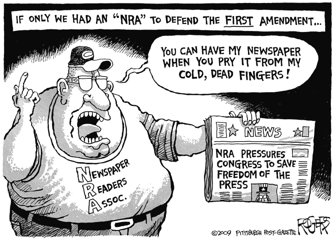 Political Cartoon of 1st Amendment