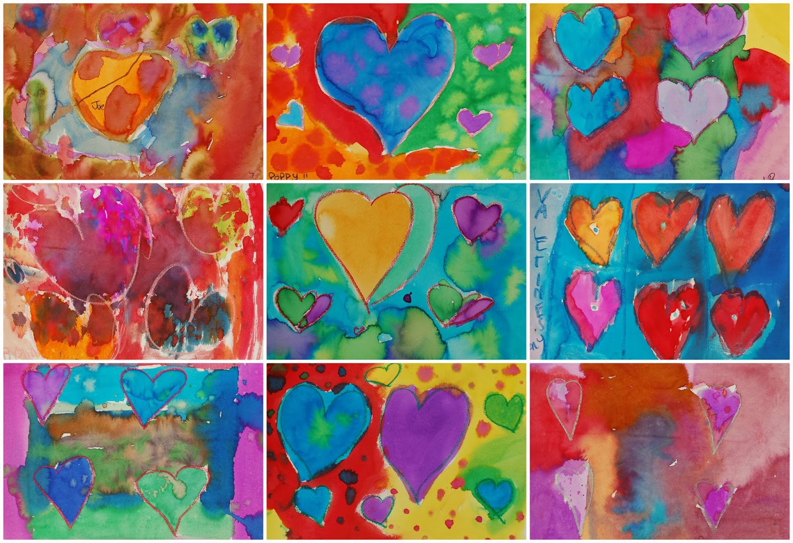 Sunnyside Art House: Jim Dine Valentines Hearts - Growing Crystals on ...