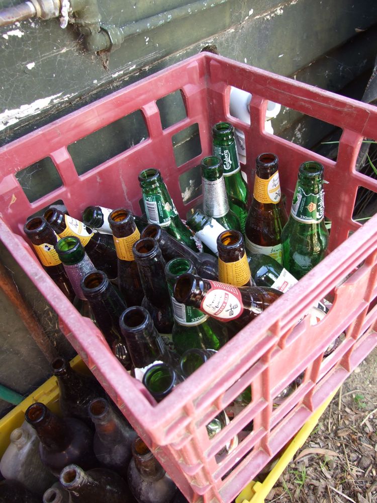 One rubbish and recycle bin used for the whole year