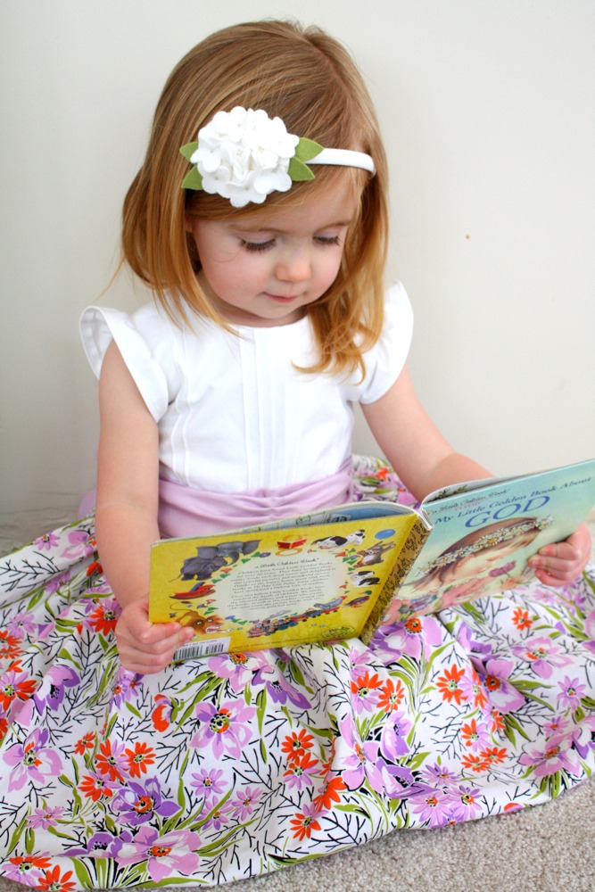 the girls’ Easter dresses